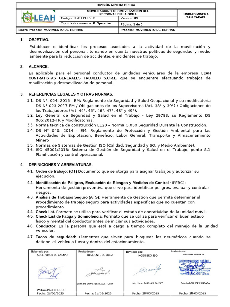 Leah-Pets-001 Movilizacion y Desmovilizacion Del Personal en La Obra V ...