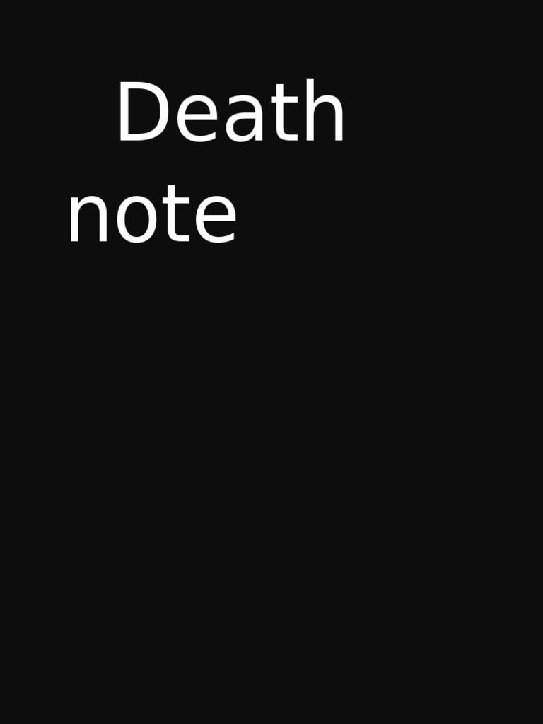 Death Note | PDF