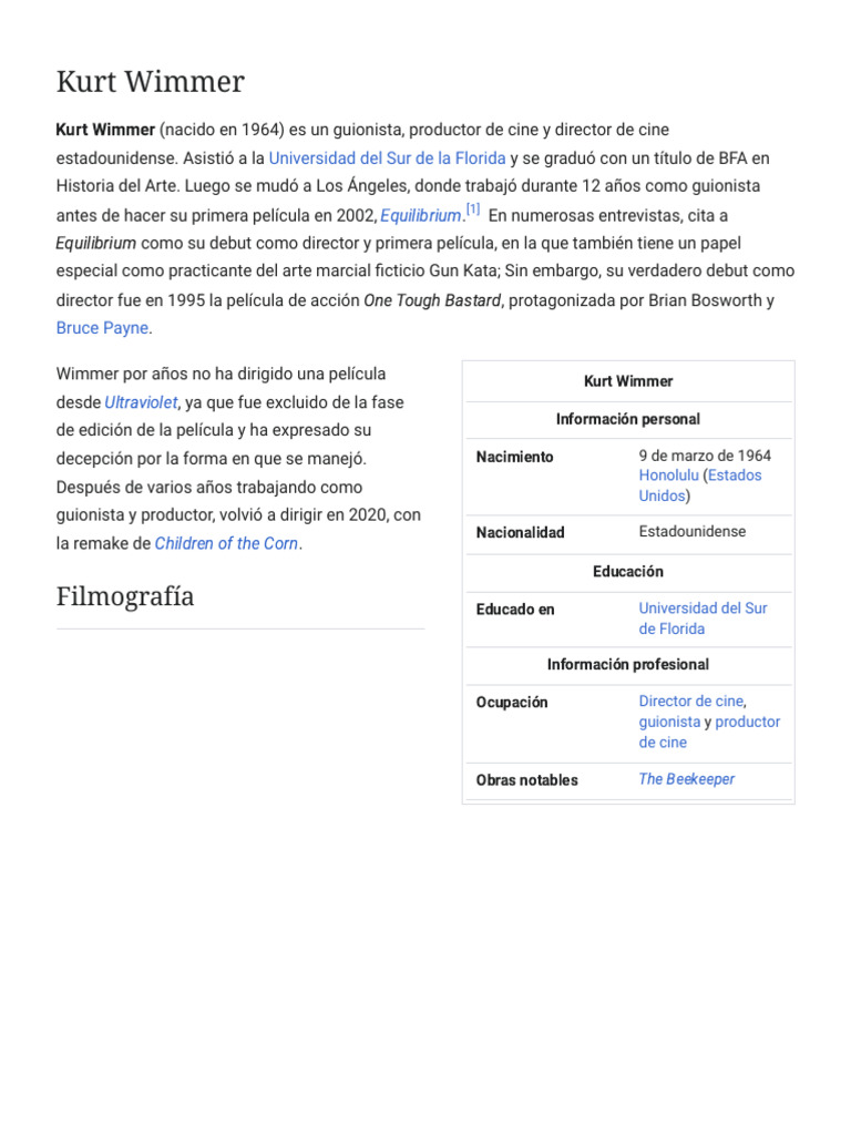 Kurt Wimmer - Wikipedia, La Enciclopedia Libre | PDF