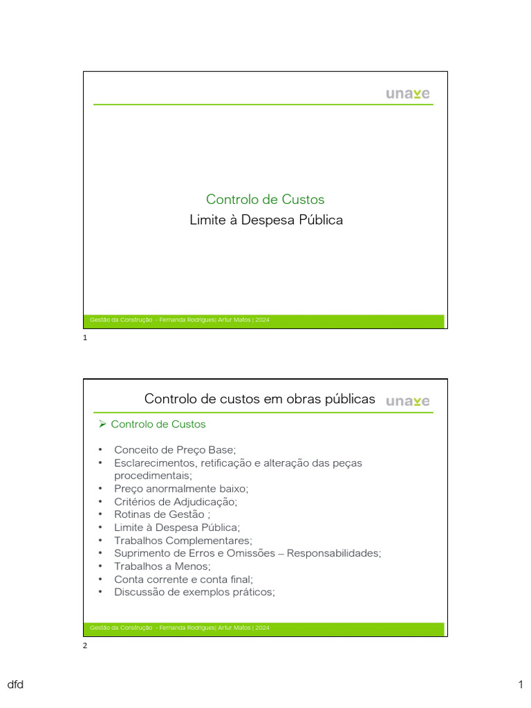 Cap 3. Controlo de Custos | PDF | Indenização