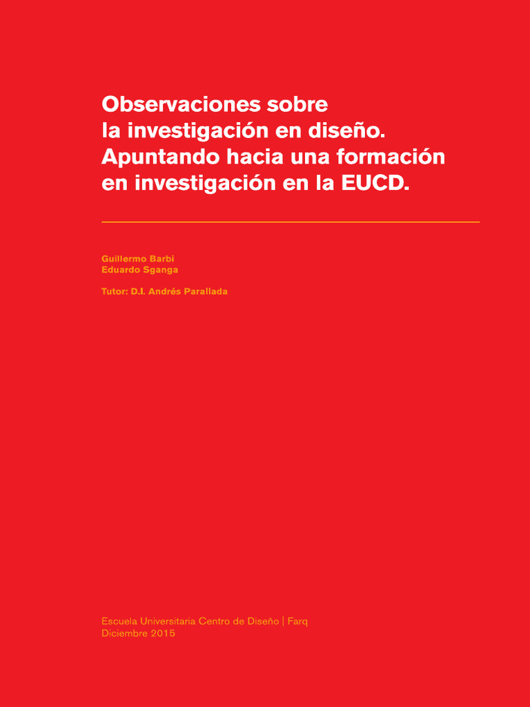 EUCD-Sganga - Barbi - TESIS | PDF | Diseño | Plan de estudios