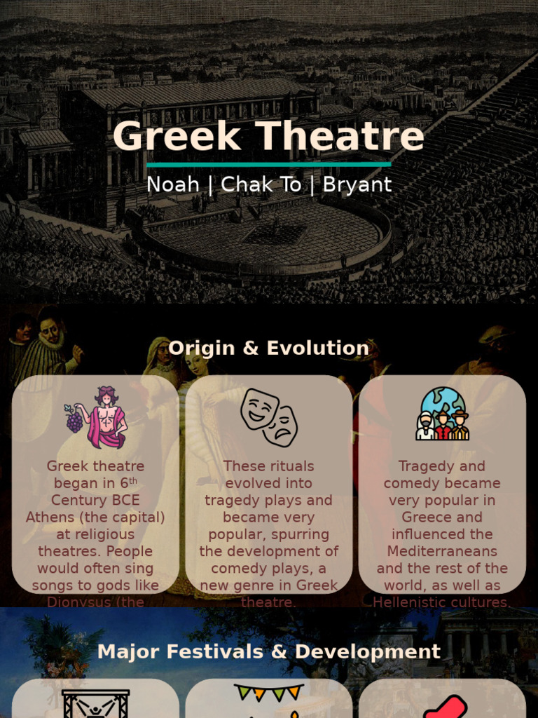 Origins of Greek Theatre and Festivals | PDF | Theatre | Performing Arts