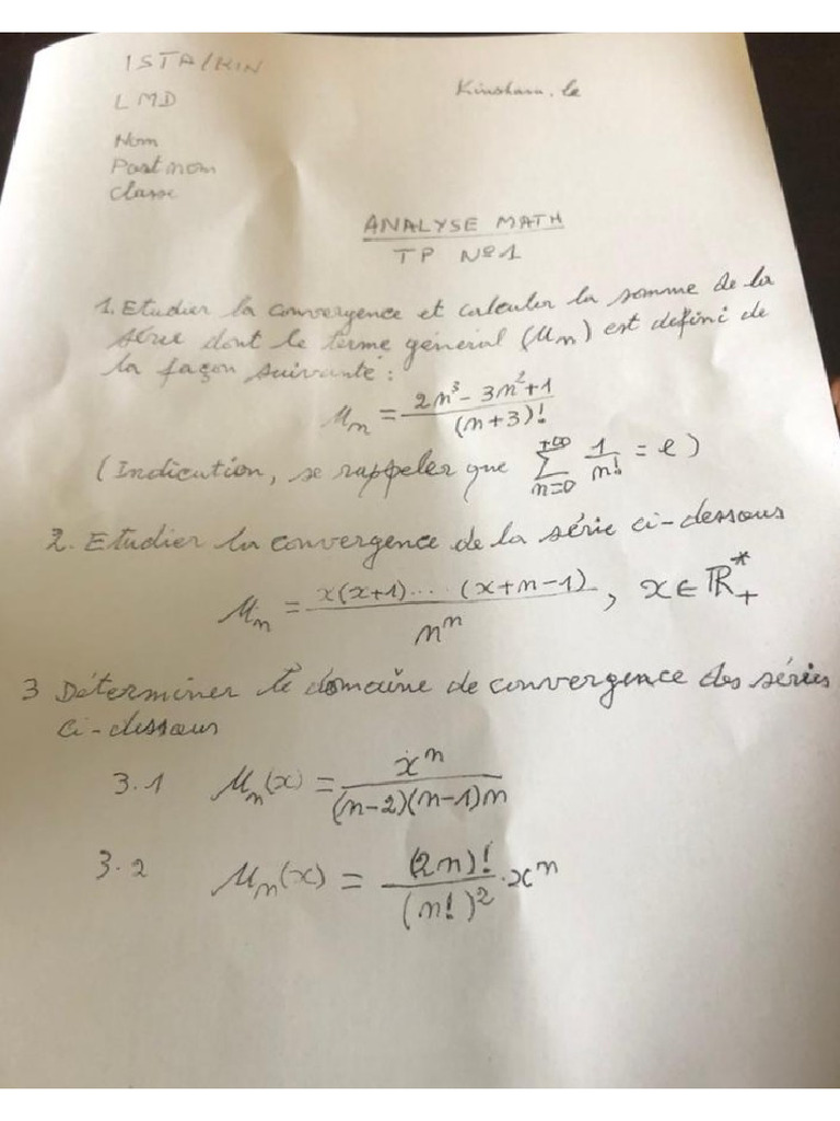 Tp math analyse - Copie | PDF