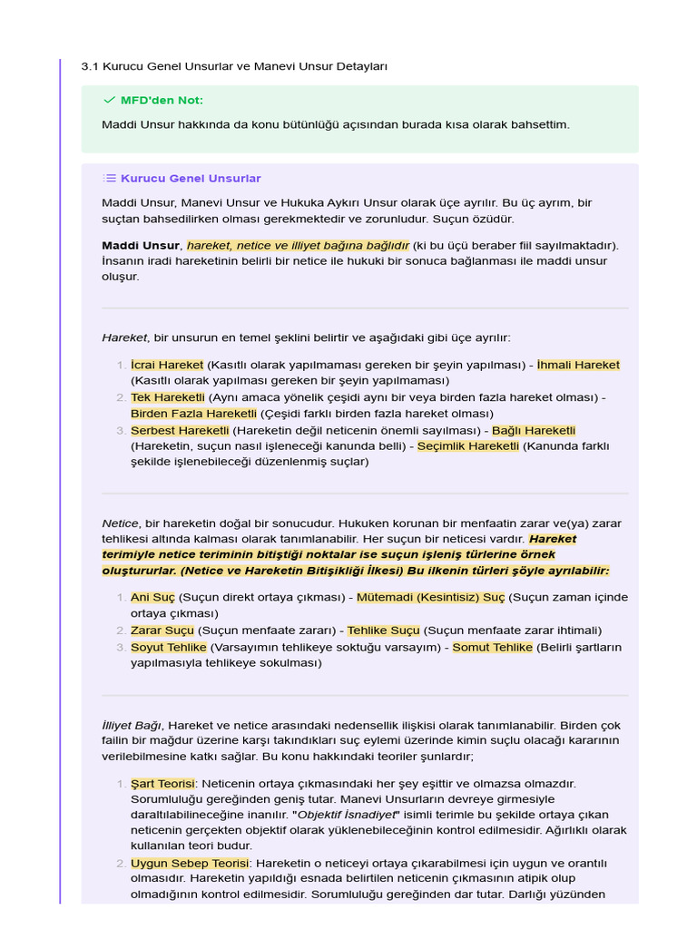 Ceza Genel Not | PDF