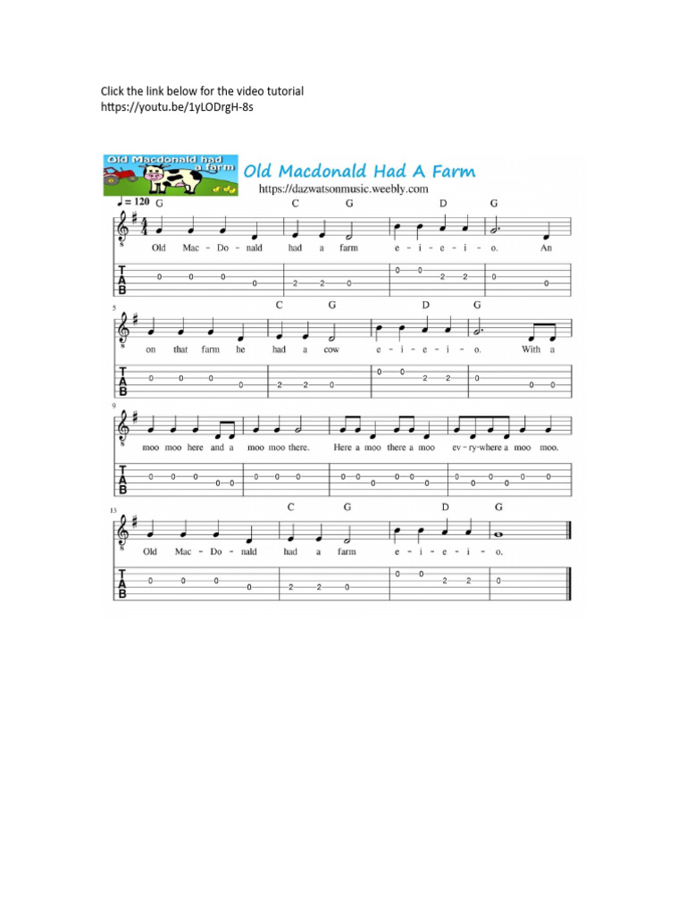 old_macdonald_had_a_farm_guitar_tab | PDF