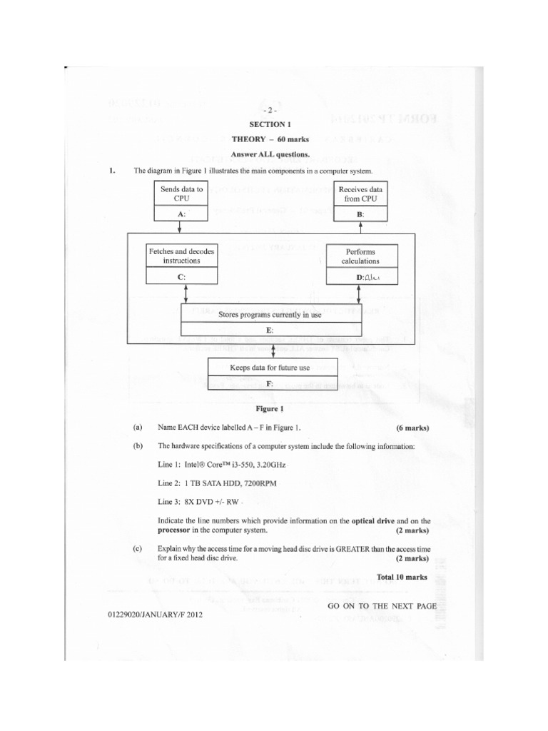CXC It Jan 2012 Paper 2 | PDF