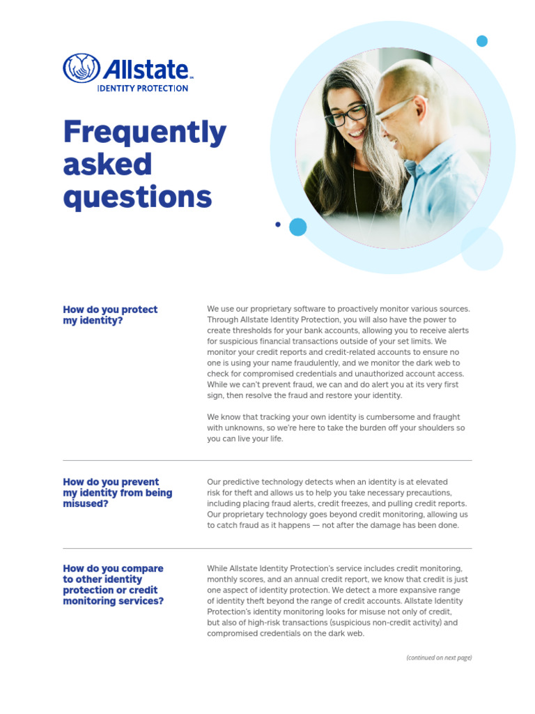 Allsate Identity Protection Subscriber FAQ | PDF | Identity Theft