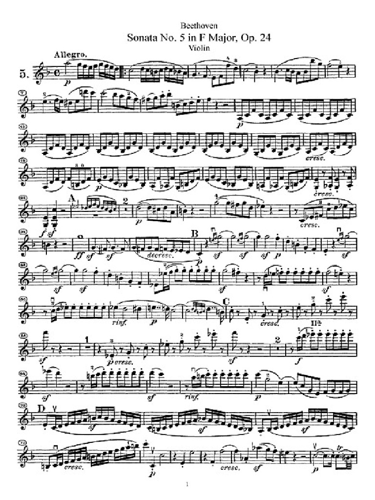 Partitura Violin Sonata | PDF