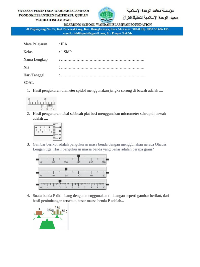 Soal Uas Ipa Fisika | PDF