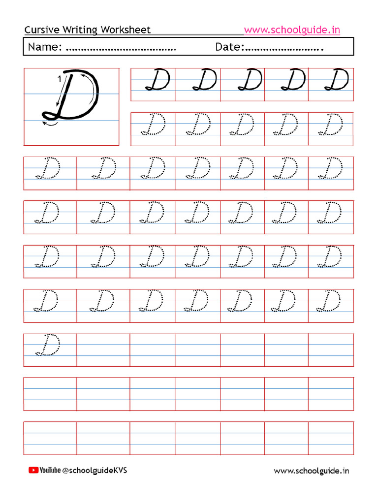 Cursive Letter D | PDF
