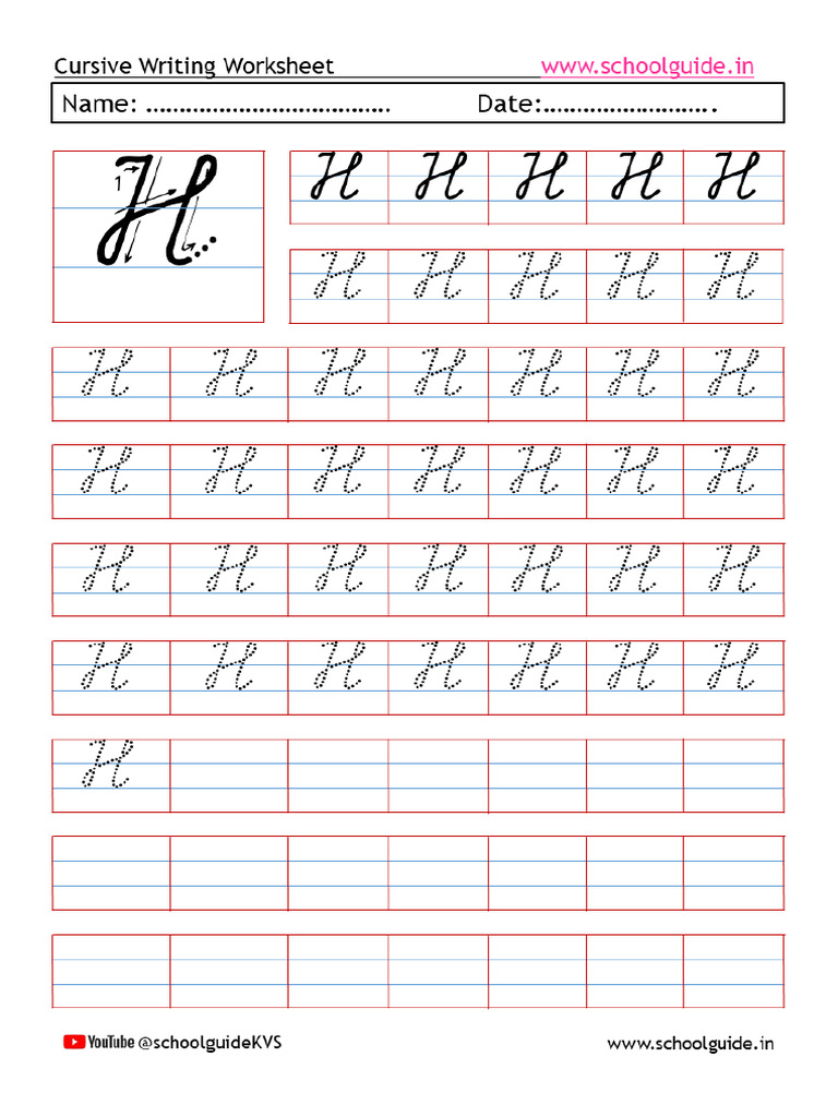 Cursive Letter H | PDF