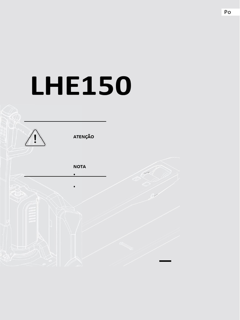LHE150 - Manual Do Operador - Português | PDF | Freio | Desperdício
