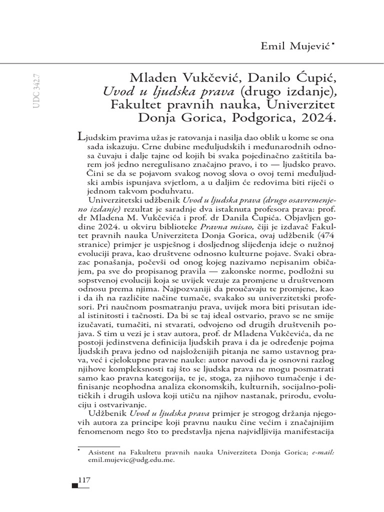 Uvod U Ljudska Prava | PDF