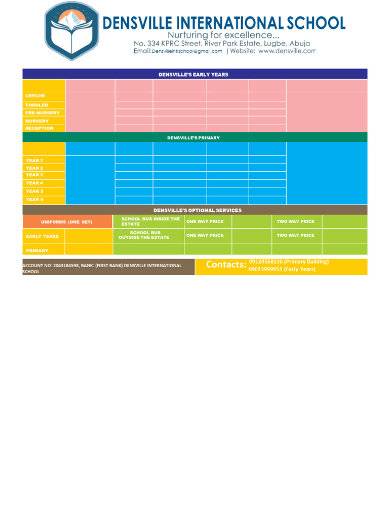2024-2025 School Fees Schedule-2 | PDF