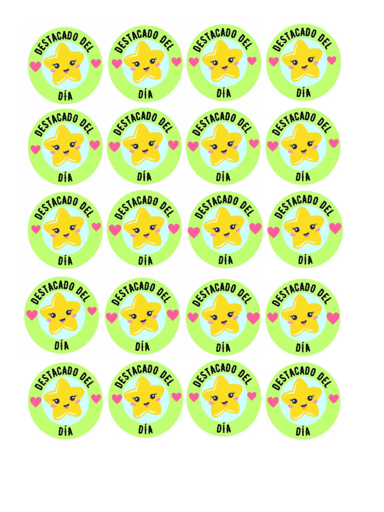 Lamina Sticker Destacado Del Día | PDF