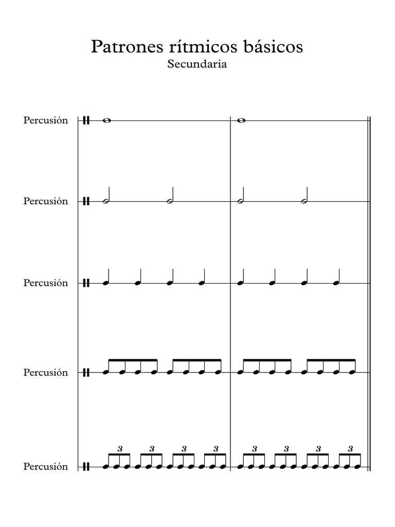Patrones Rítmicos Básicos - 1 | PDF