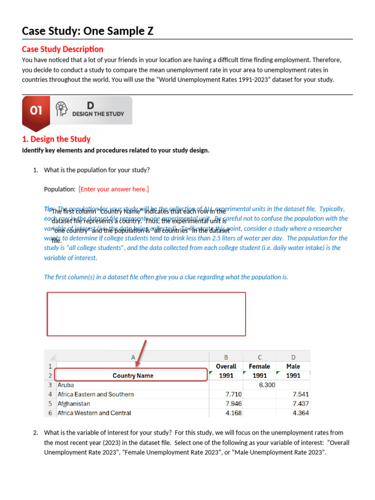 W02 Case Study-Math124 - Doc - W02CaseStudyOneSampleZ | PDF | P Value | Statistical Significance