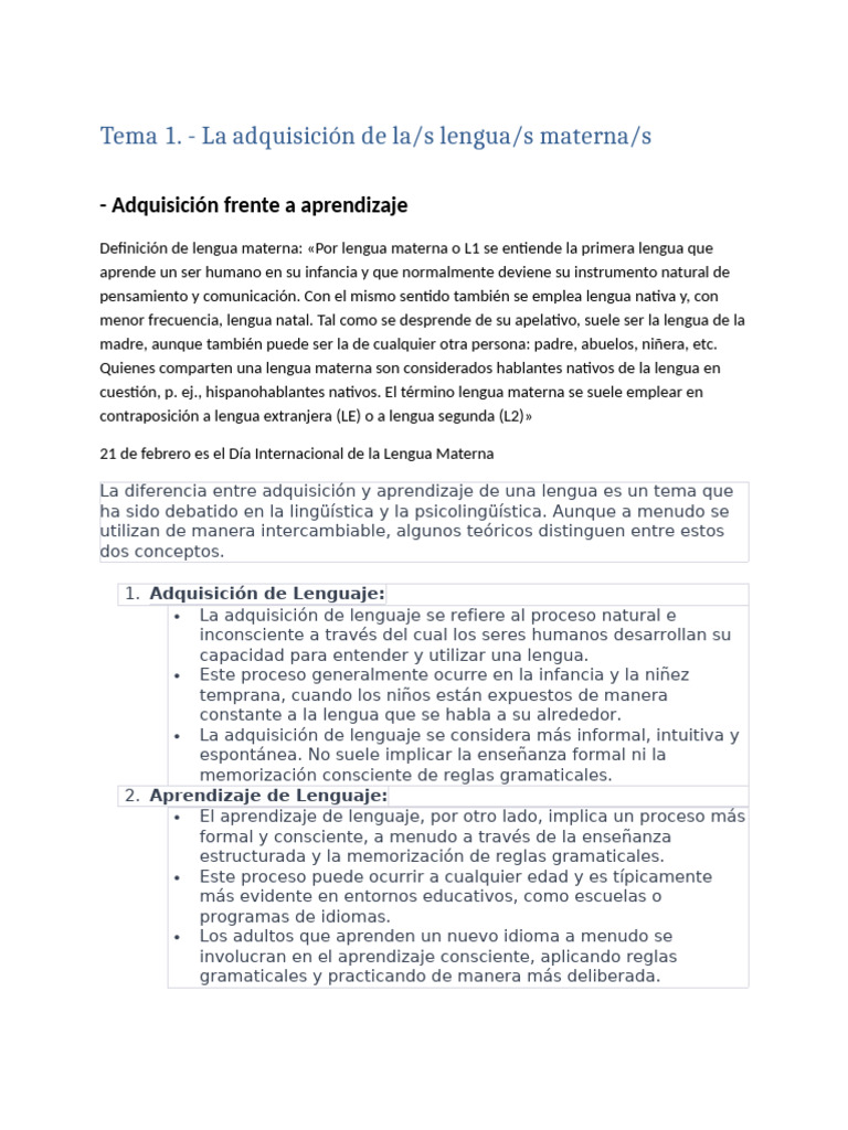 Resumen Fundamentos de La Adquisición y Aprendizaje de Segundas Lenguas y Lenguas Extranjeras ...