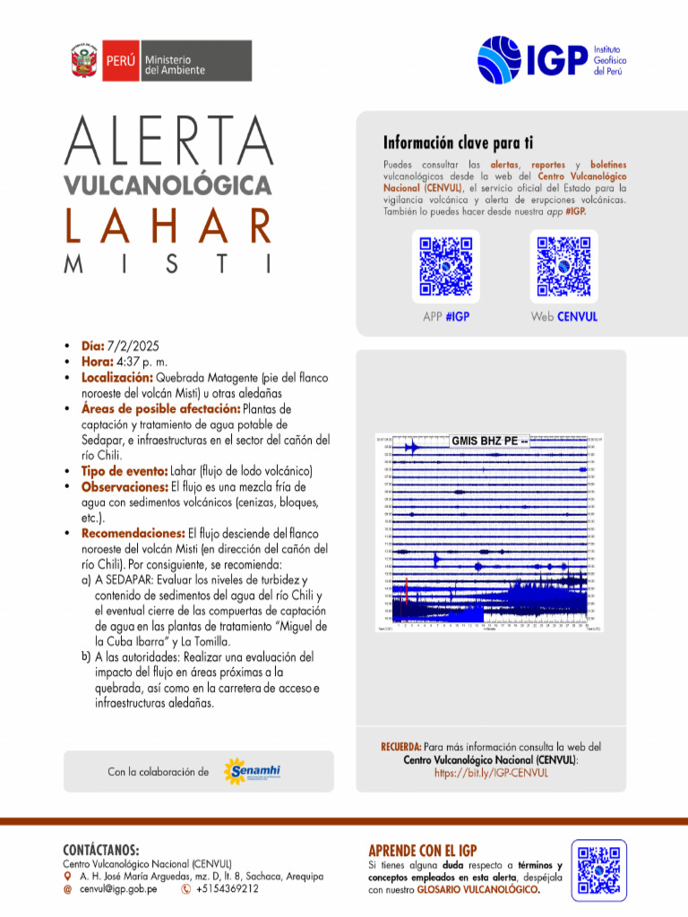 Misti - Lahar - 07022025 Matagente | PDF