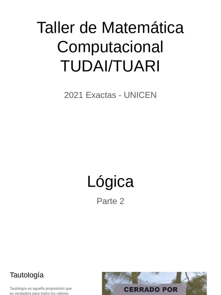 Teoría Introductoria - Lógica Parte 2 | PDF