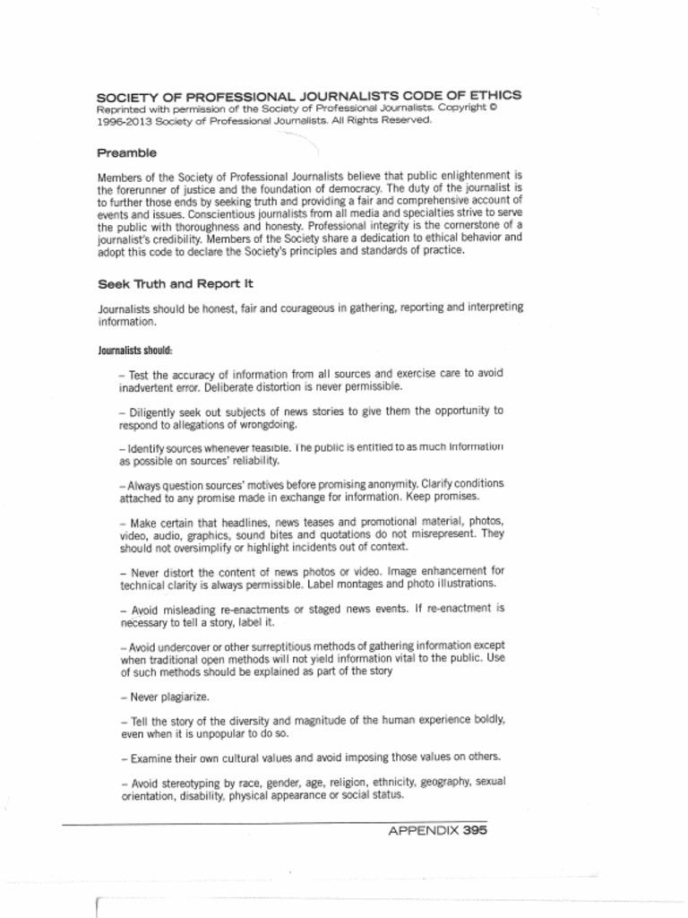 Edric Pipe (LN 10) - Society of Professional Journalists Code of Ethics ...