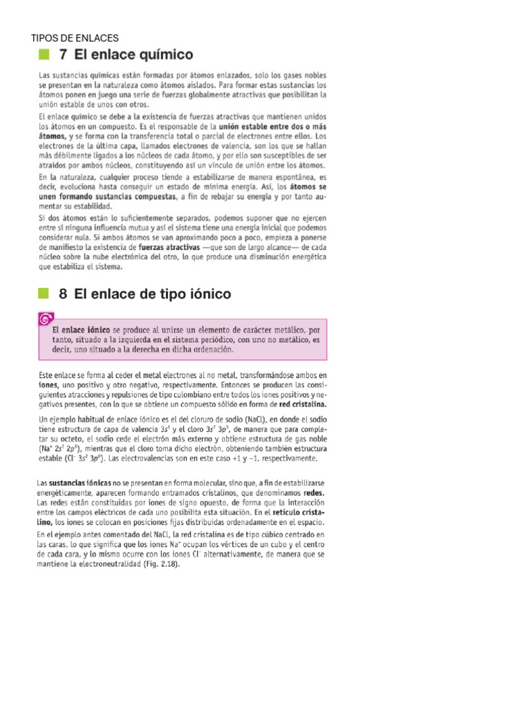 Tipos de Enlaces | PDF