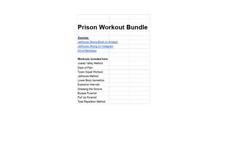 Prison Workout Bundle - LiftVault - About | PDF