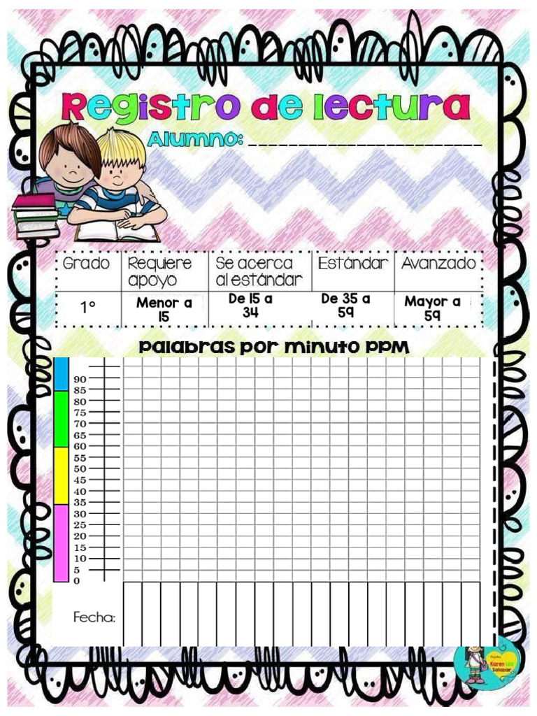 Registro de Lectura Primer Grado | PDF
