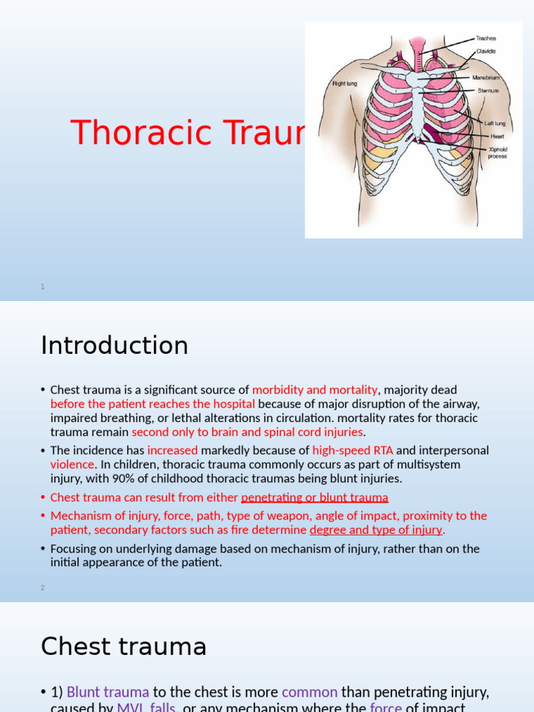 Understanding Thoracic Trauma Management | PDF | Major Trauma | Thorax