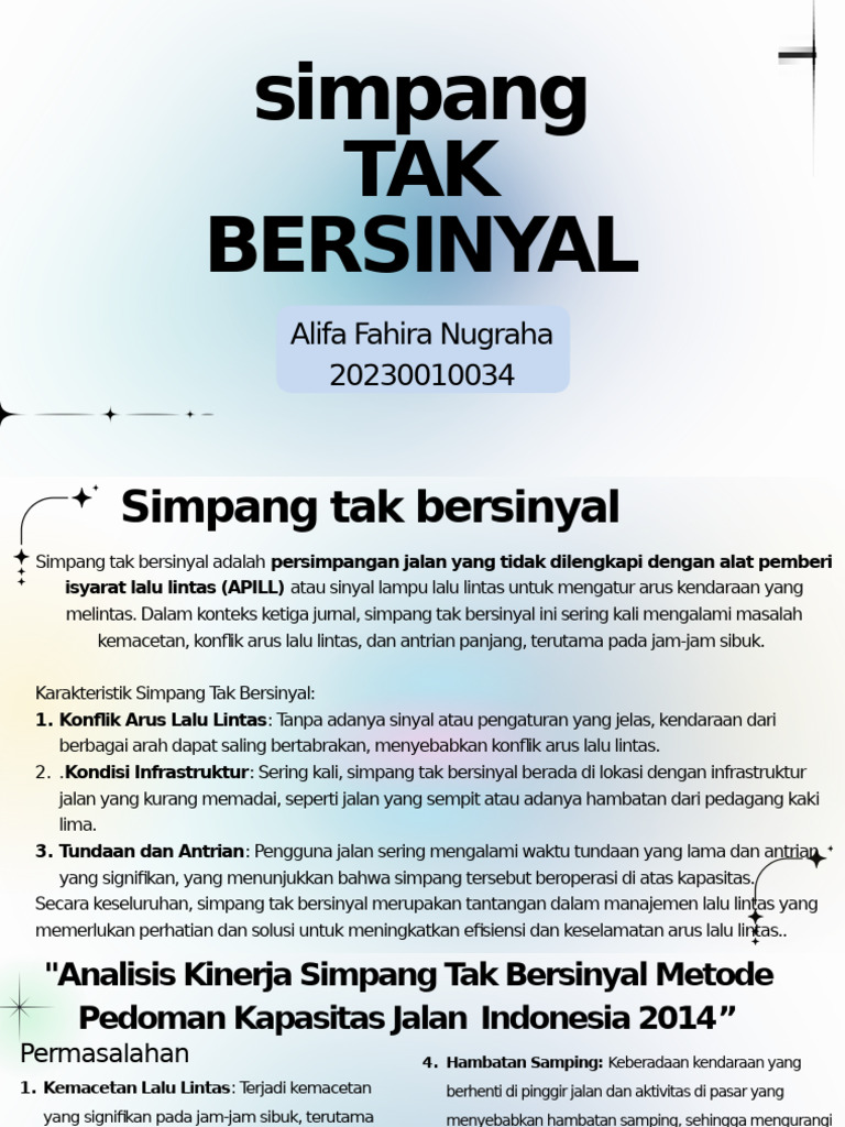 Simpang Tak Bersinyal | PDF