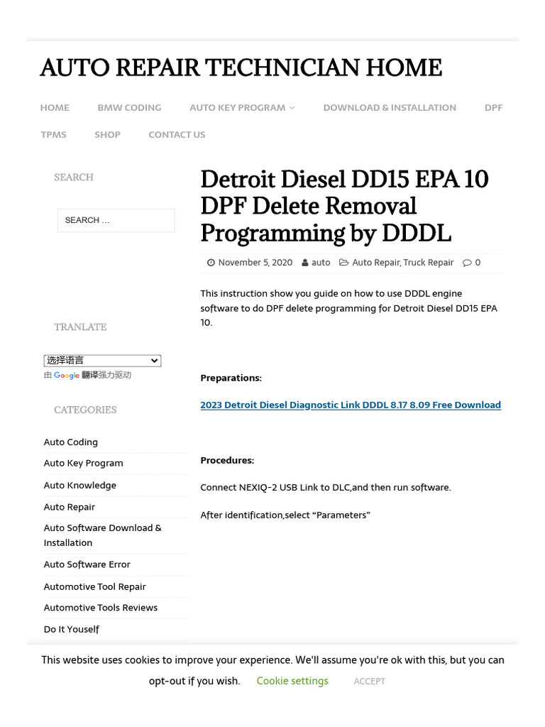 Detroit Diesel DD15 EPA 10 DPF Delete Removal Programming by DDDLAuto ...