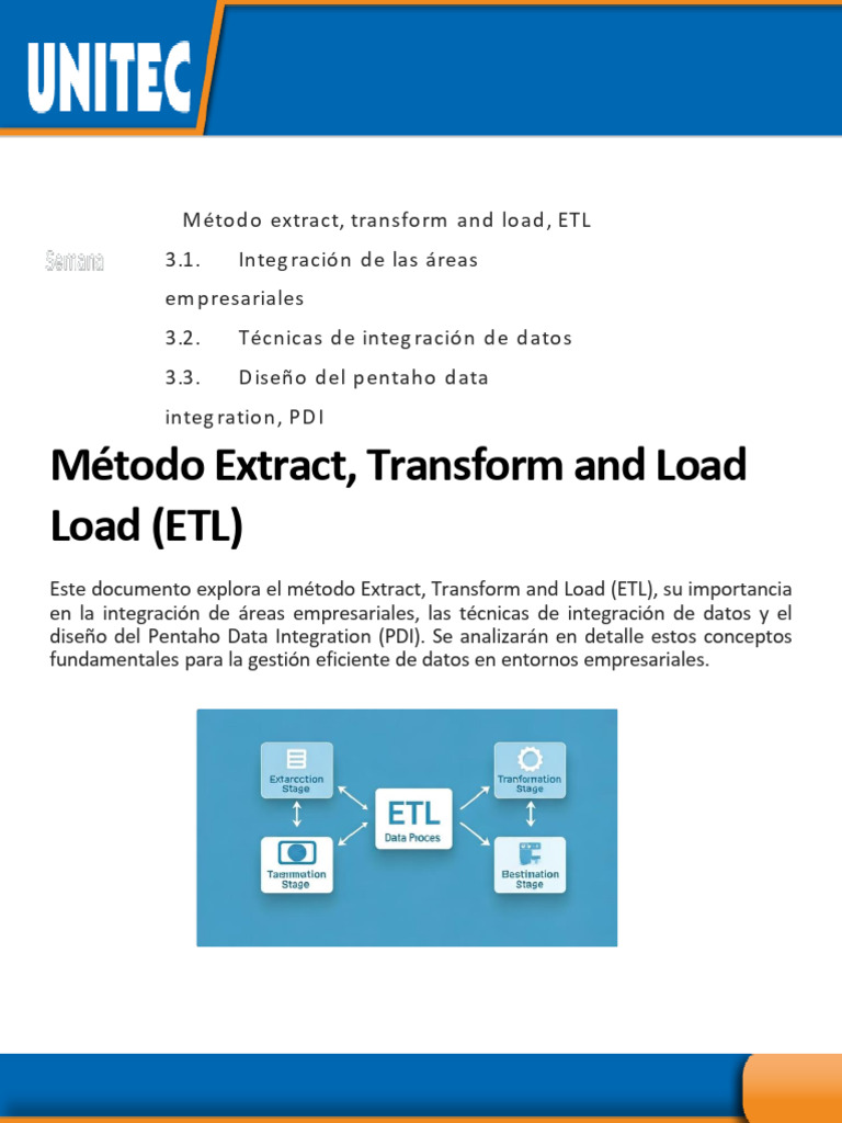 Ríos Alcántara, A. (2024) .Método Extract, Transform and Load, ETL | PDF | Gestión de datos ...