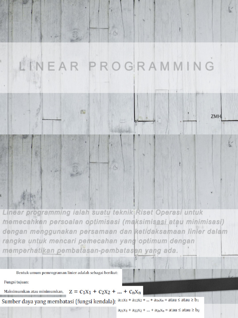 Pert4,5 - Pemograman Linier (Metode Grafik) | PDF