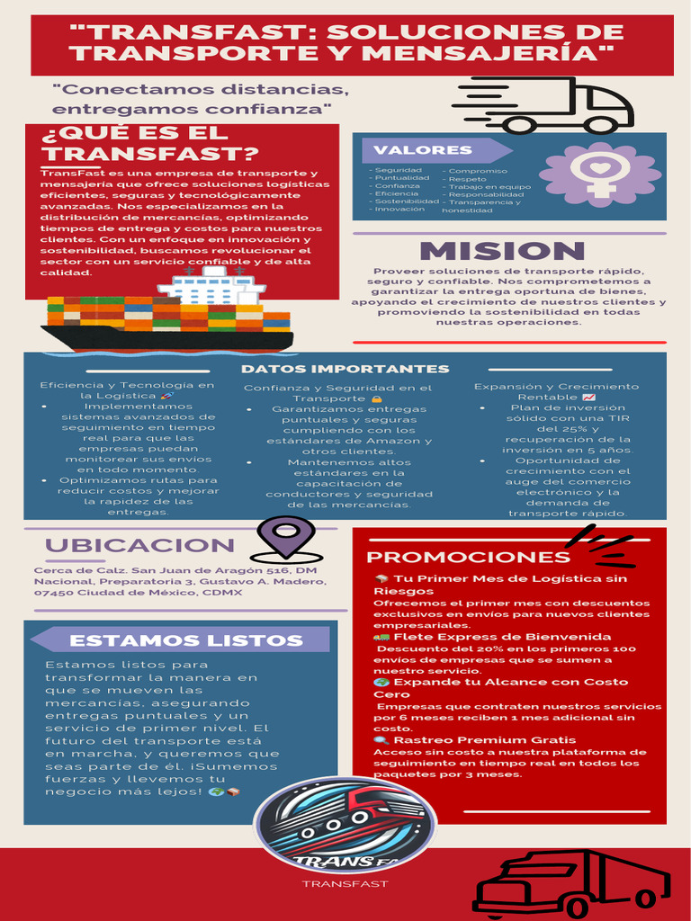Infografía TRANSFAST | PDF | Logística | Economias