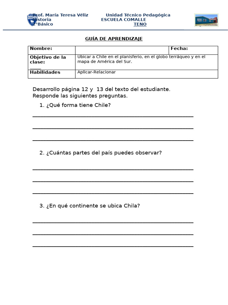 GUÍA DE APRENDIZAJE Historia | PDF
