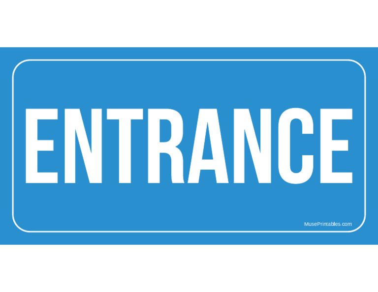 Blue Entrance Sign Watermarked | PDF