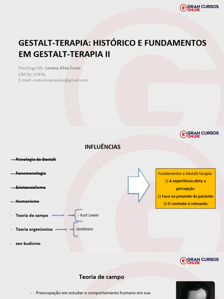 Aula II - Conceito Da Gestalt Terapia | PDF | Psicologia | Consciência