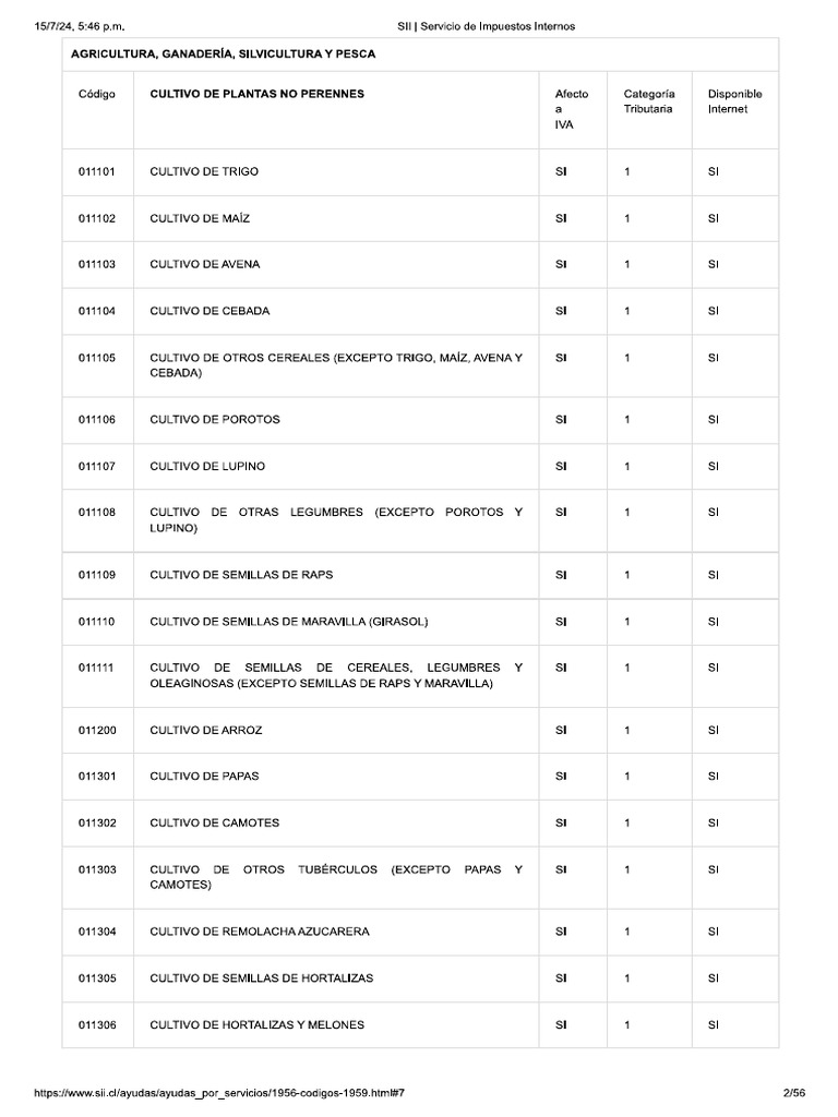 Códigos Sii.2 | PDF
