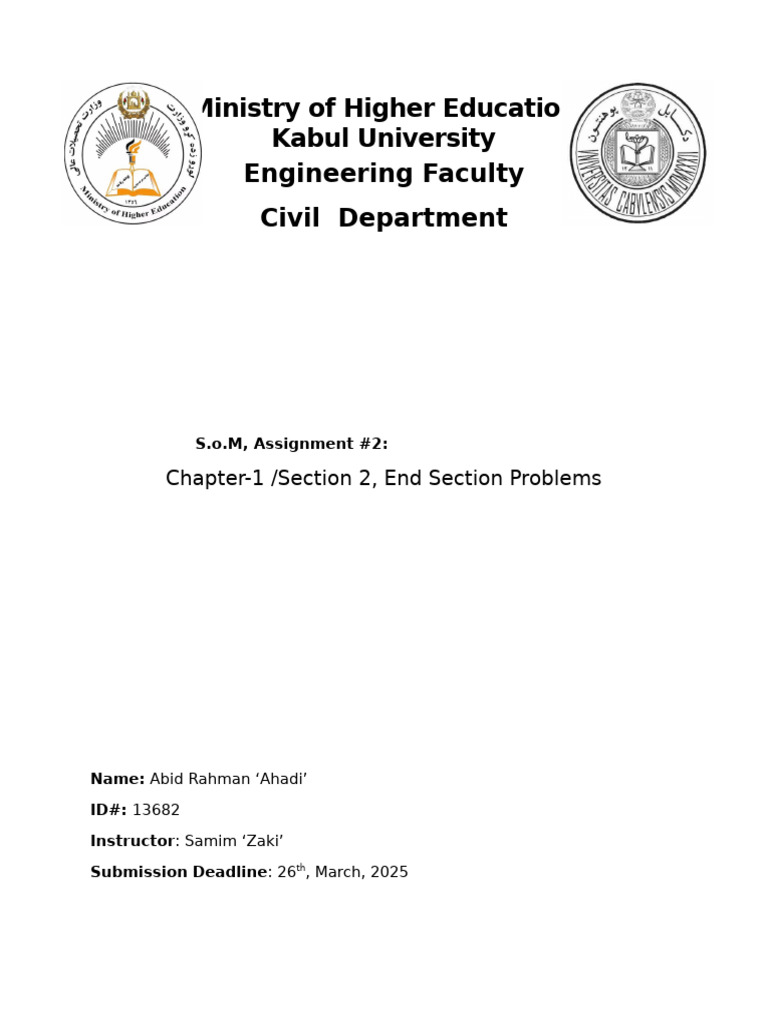 Civil Engineering Assignment #2 | PDF