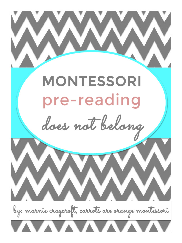 Montessori Pre Reading Does Not Belong Card Set | PDF