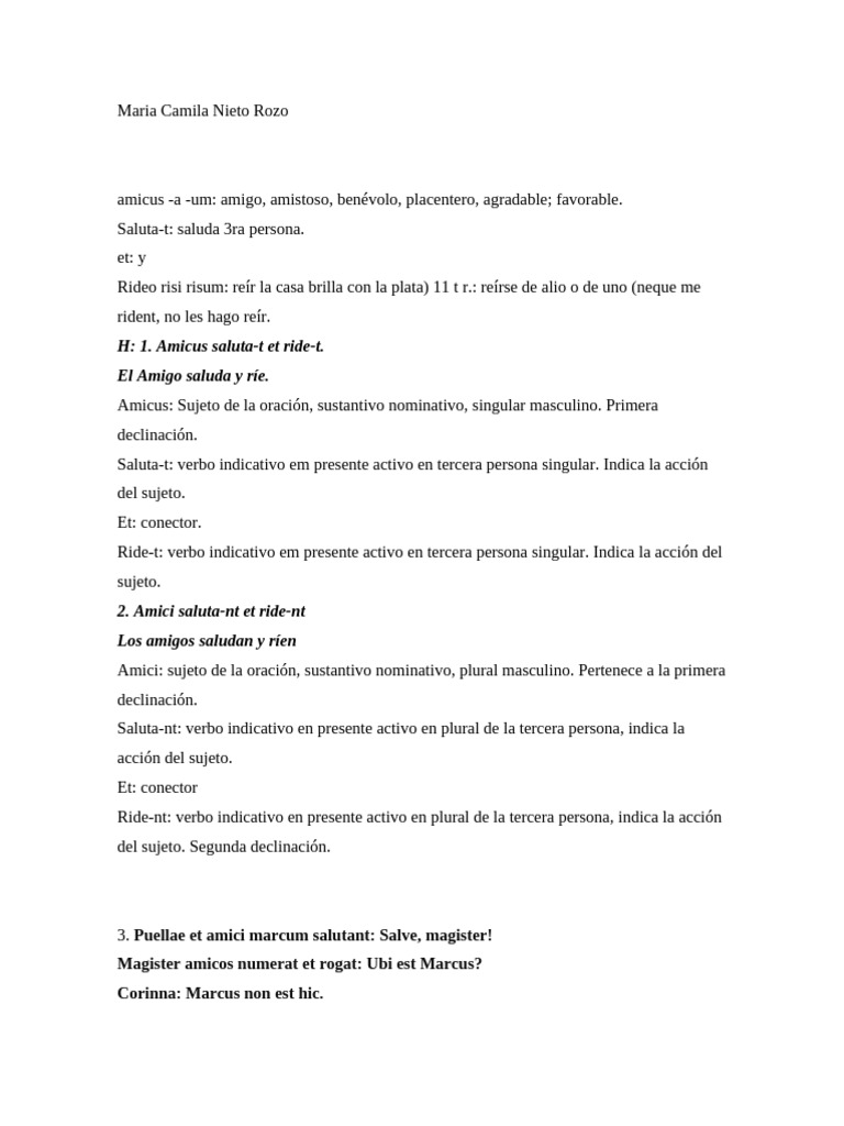 Latin | PDF | Predicado (Gramática) | Objeto (gramática)