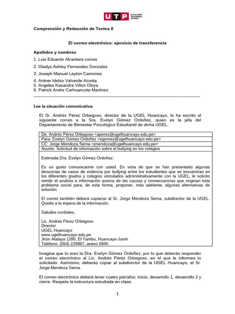 Primera version del correro electronico.. | PDF | Empatía | Sicología