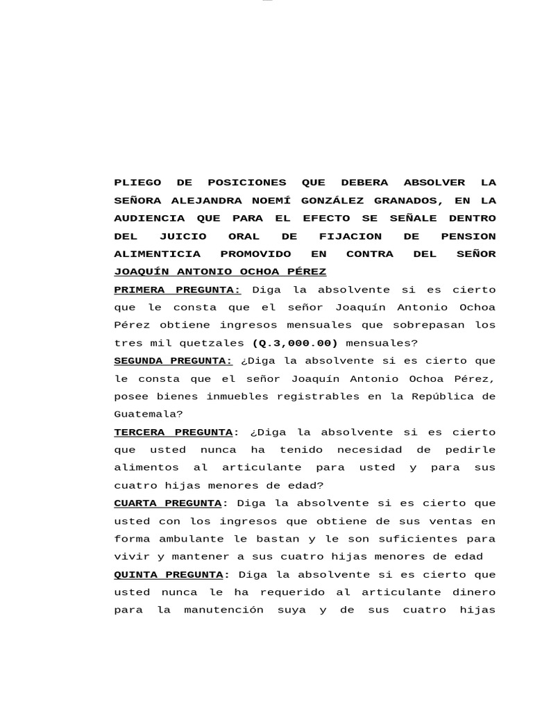 Pliego de Posiciones-2 | PDF