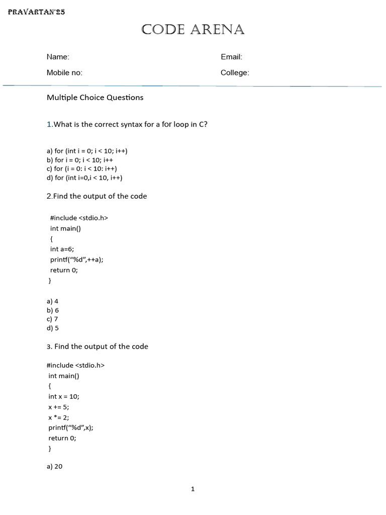 Code Arena - Round 1 Questions | PDF | Computing | Computer Science