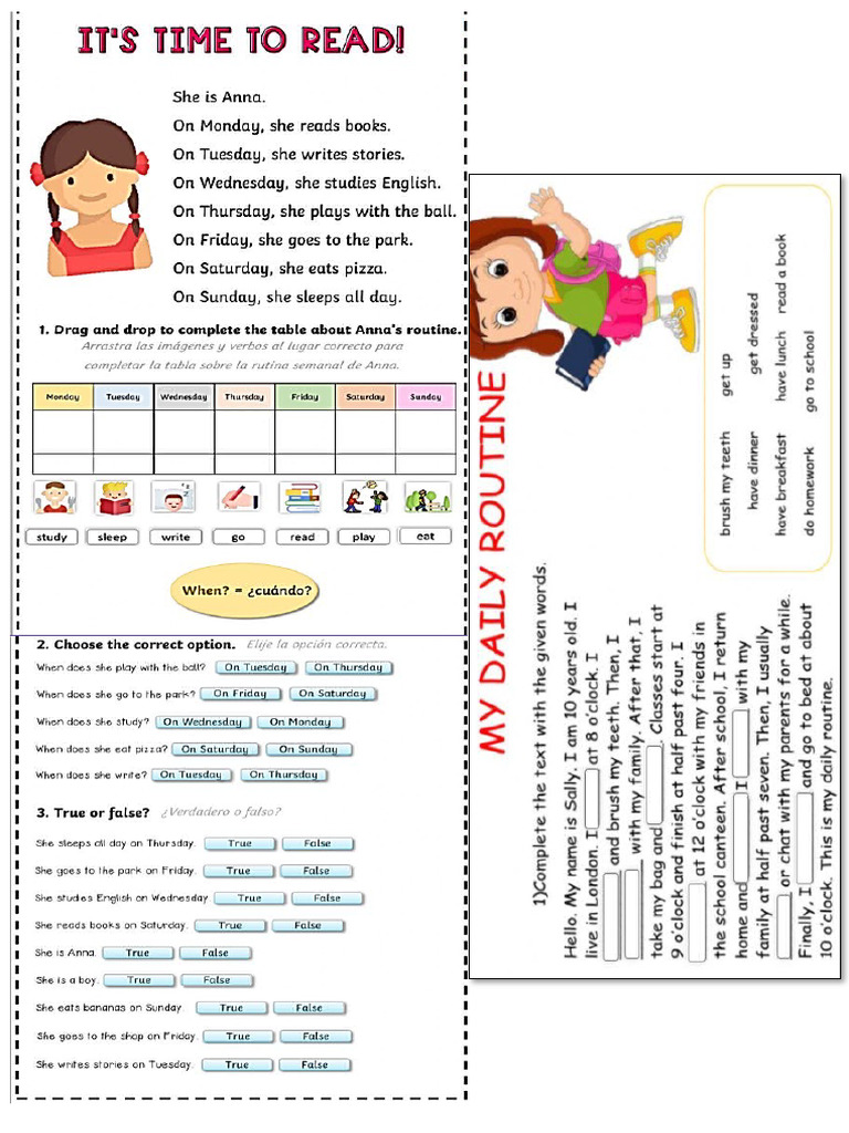 Daily Routine 1,2 | PDF