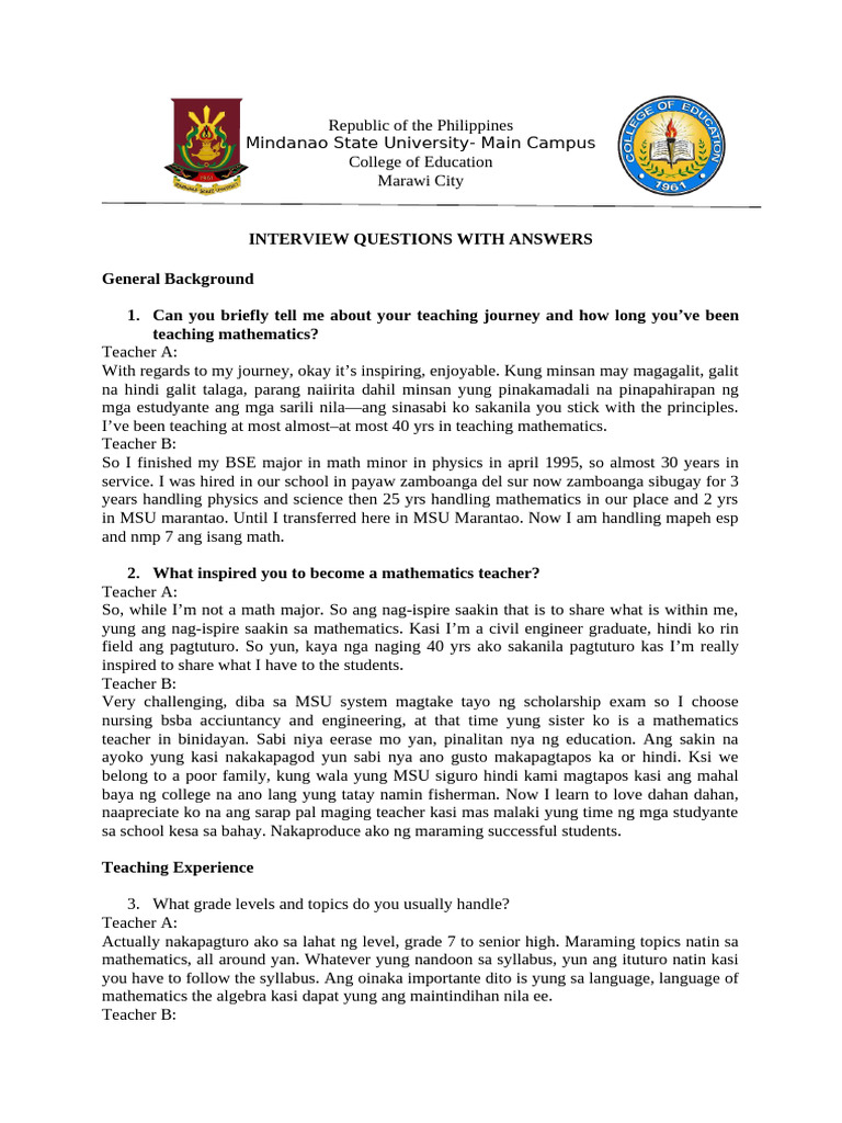 Interview Raw-Answers | PDF