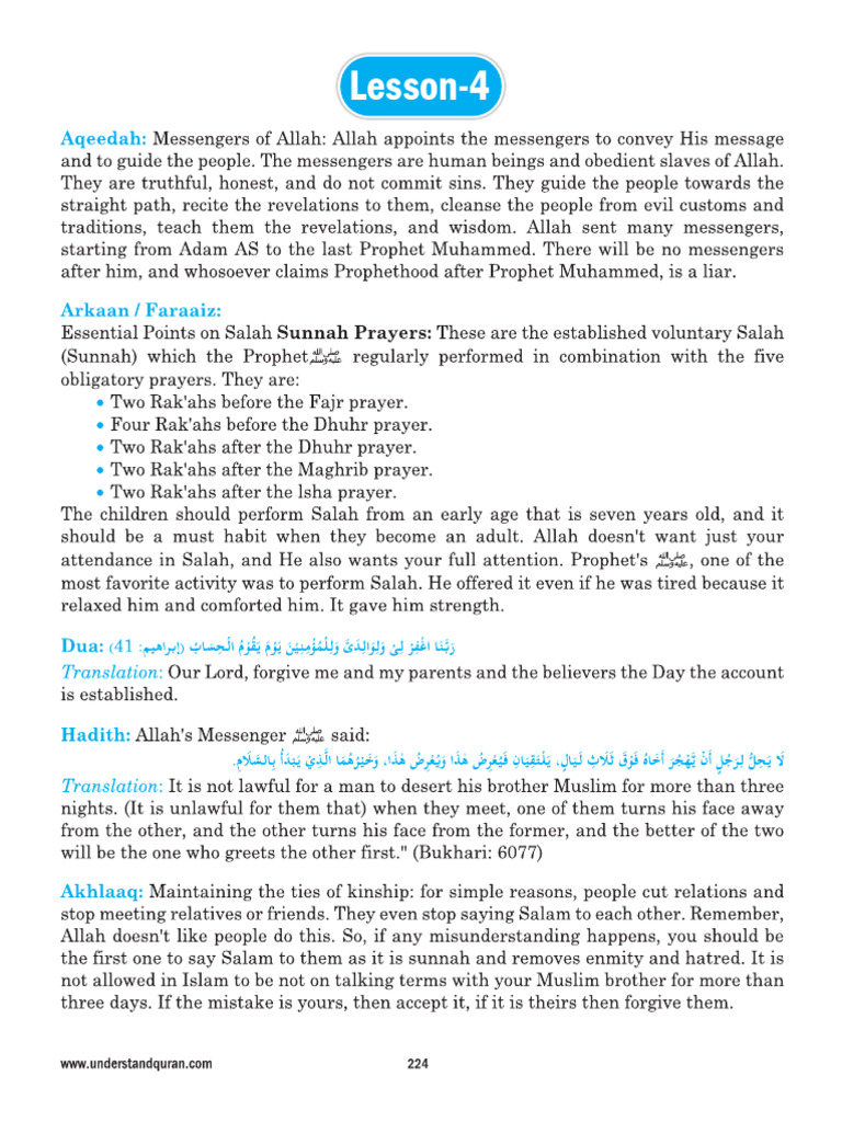 Book 6 English Islamic Studies Part1 4 Pdf
