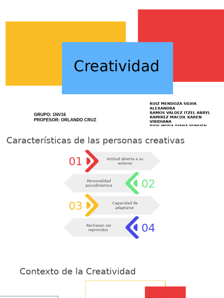 Características y Obstáculos de la Creatividad | PDF | Creatividad ...