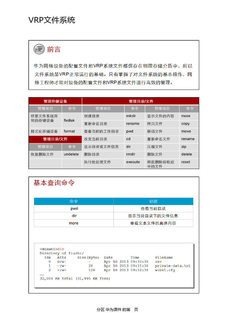 13 VRP文件系统 | PDF
