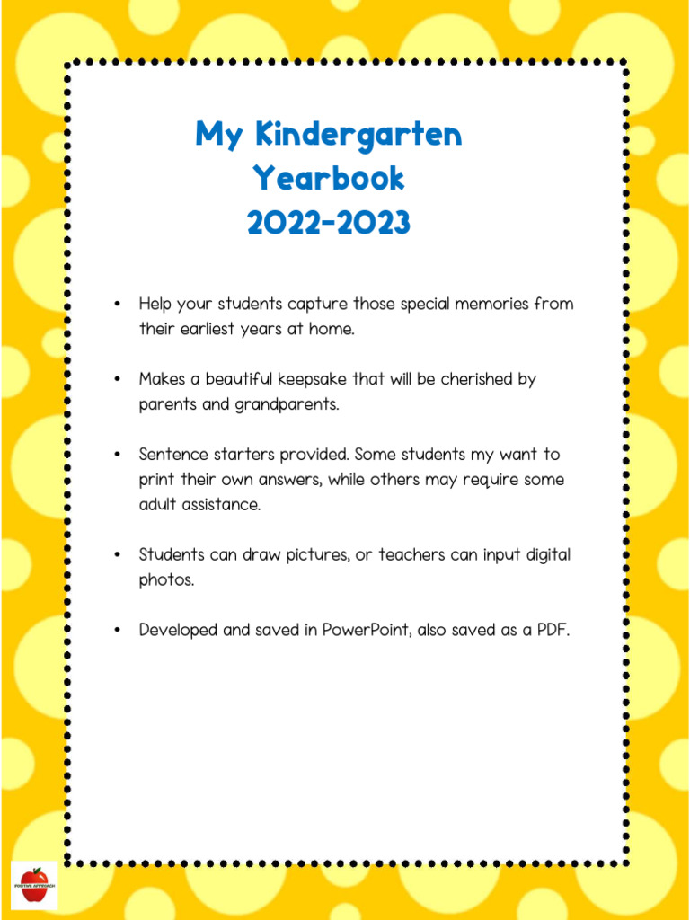 Kindergarten Yearbook Keepsake 2022-2023 | PDF | Computing